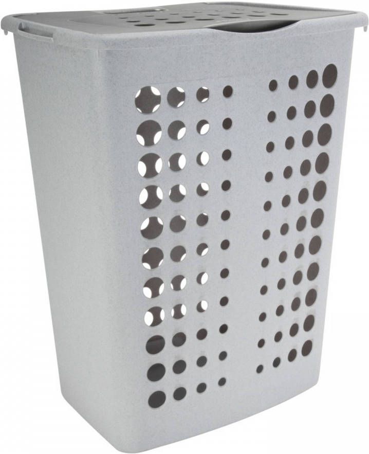 Curver Victor wasmand 50 liter zilverkleurig - Prullenbakwebshop.nl